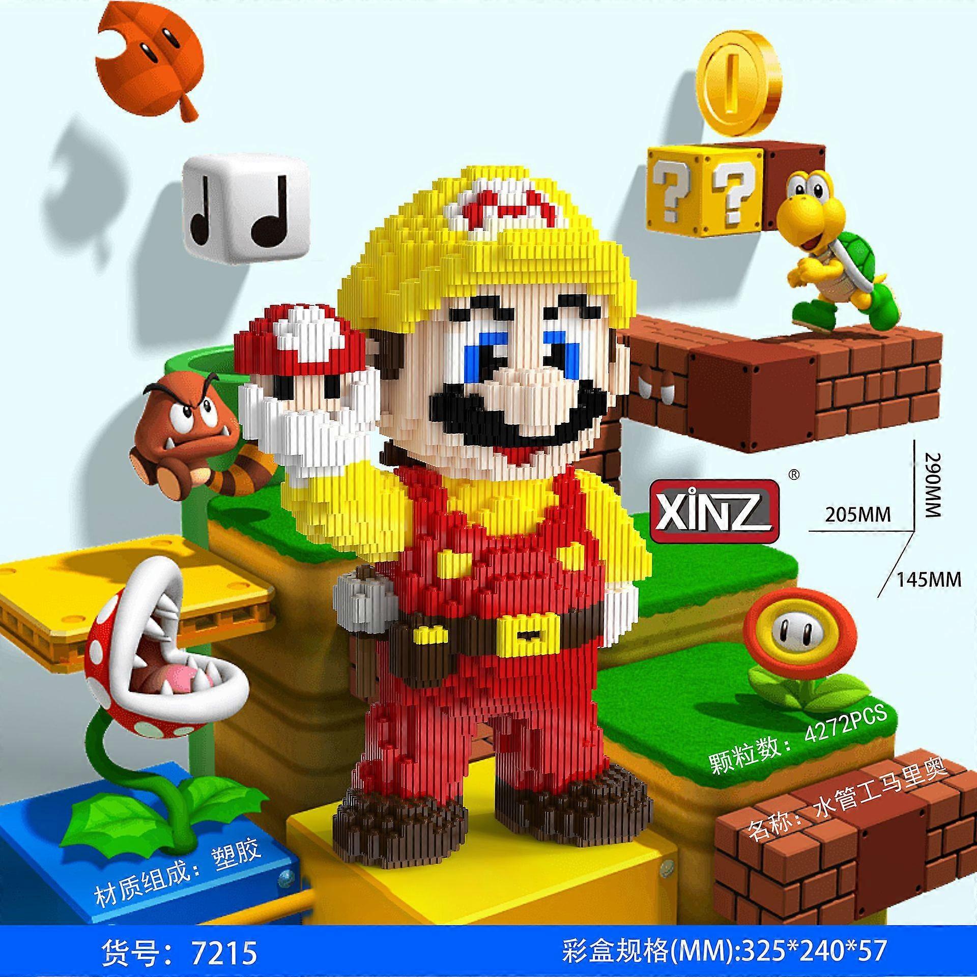 Xinz Super Mario Bros Connection Building Blocks Big Mario 30/50cm DIY ...