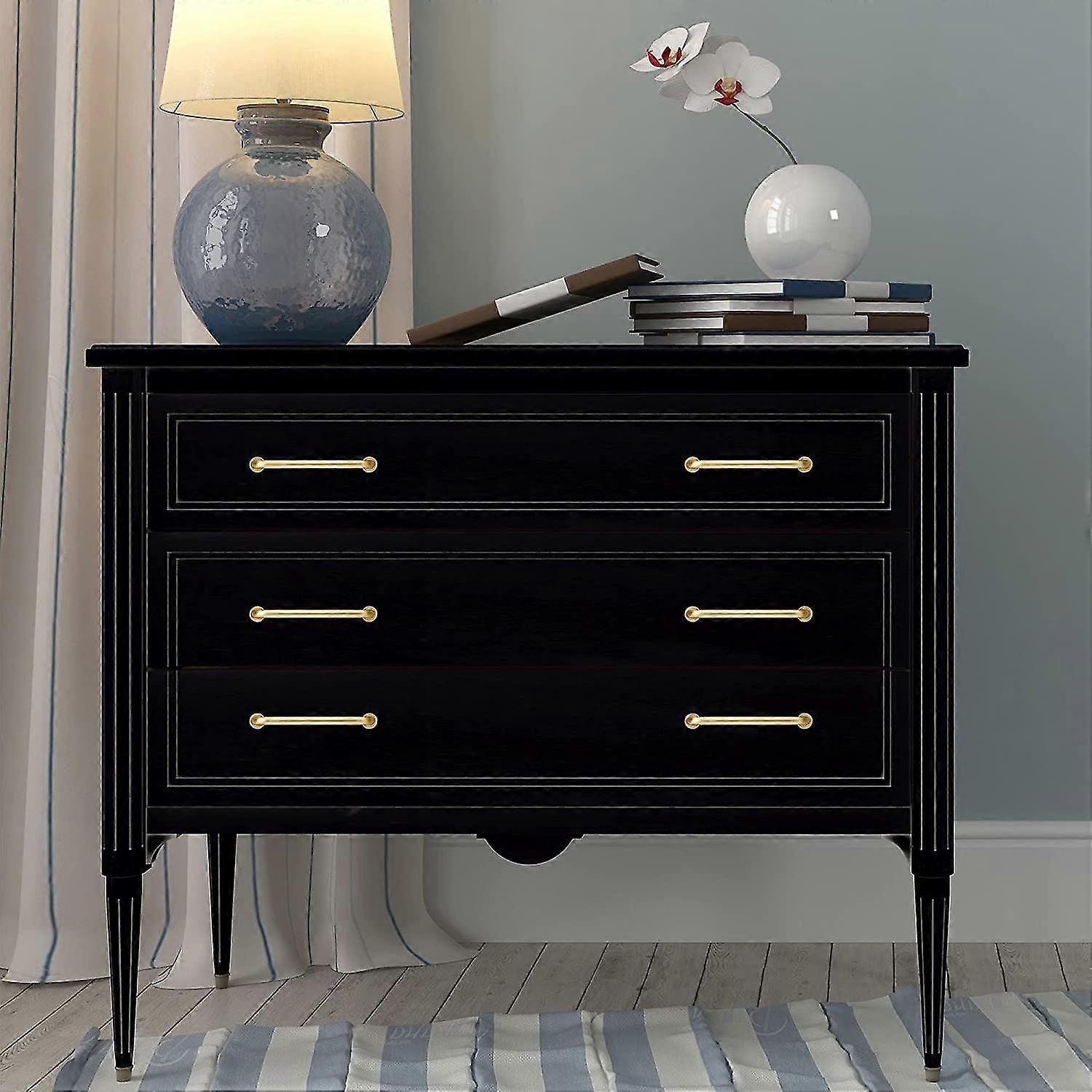 Brass Cabinet Pulls Solid Pure 3.78inch 96mm Hole Center, Drawer And ...