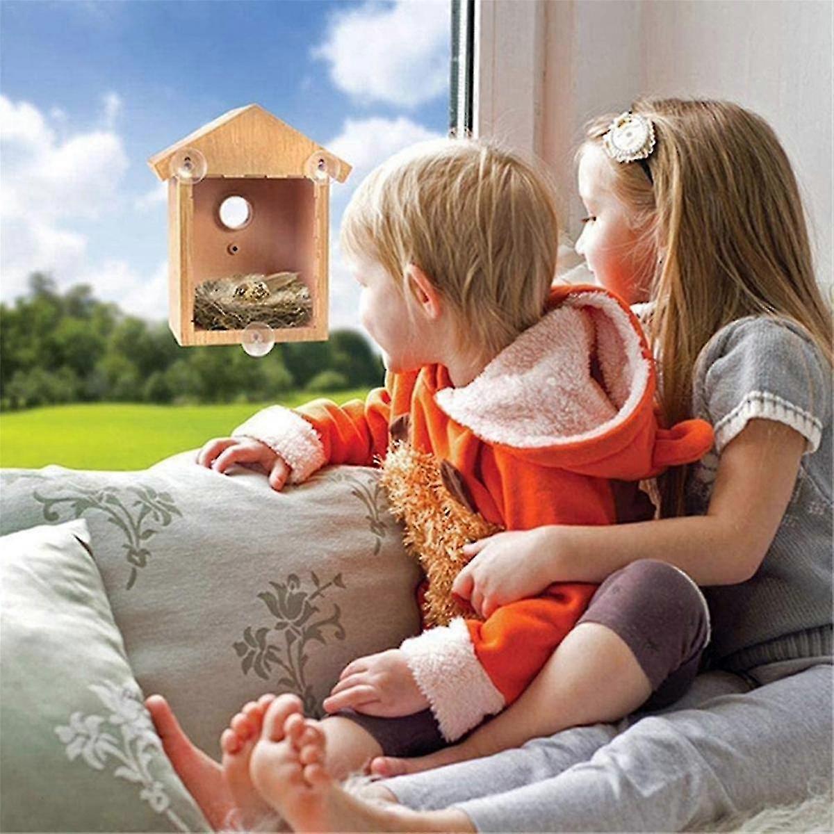 Bird House Exterior Window Nest Box Bird House With Strong Suction Cup ...