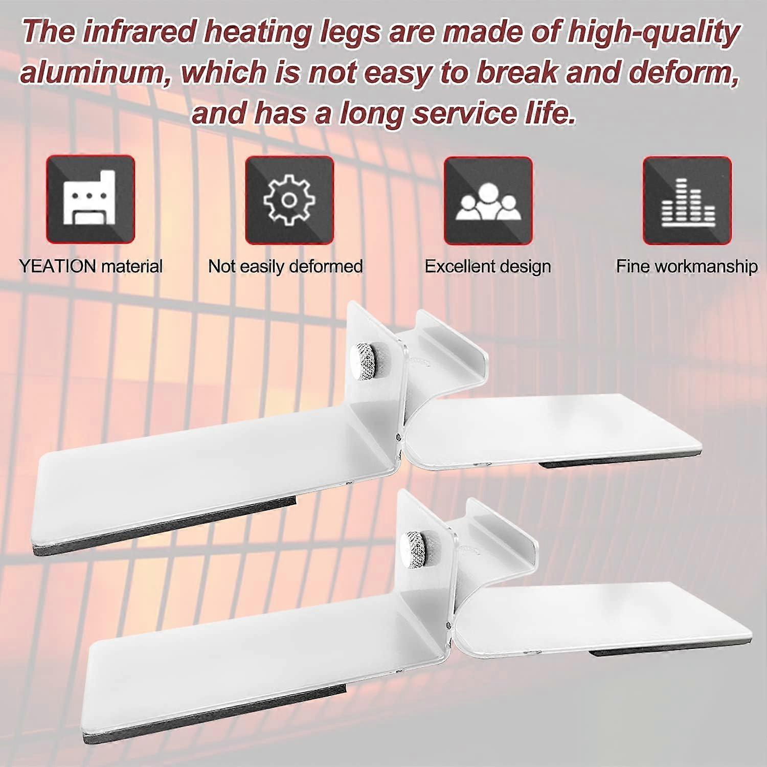 Set of 2 Adjustable Radiator Feet, Heavy Duty Alloy Universal Radiator ...
