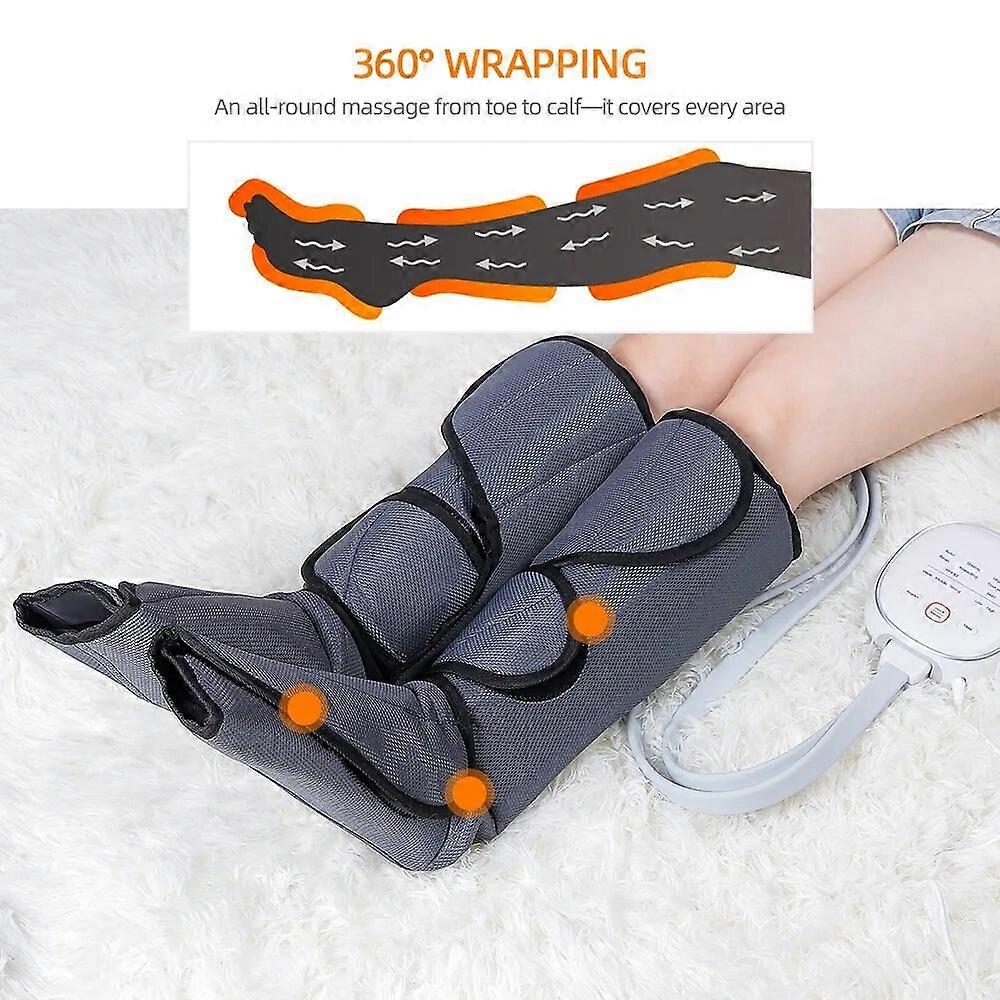 Leg Massager Air Compression Pneumatic Foot and Calf Heated Air Wraps ...