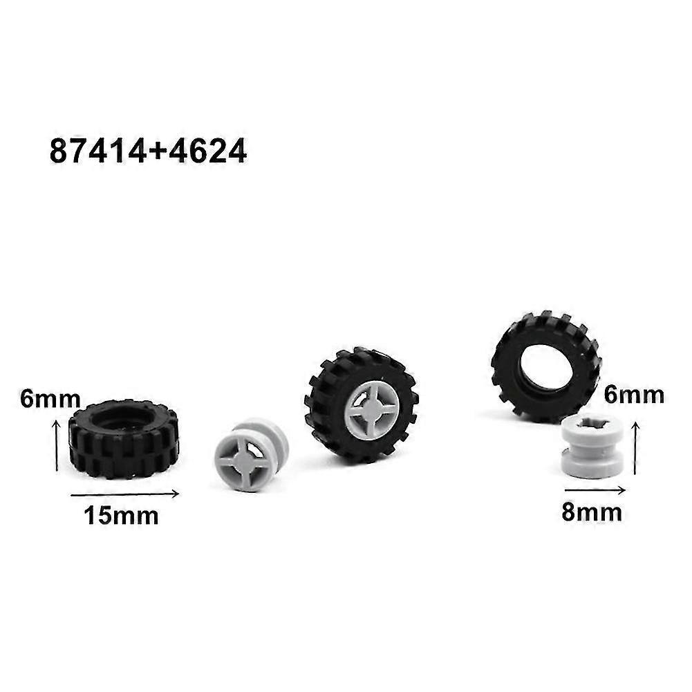 48pcs Mini Wheel Axles Pack Block Car Accessories Tyre Hub Classic ...