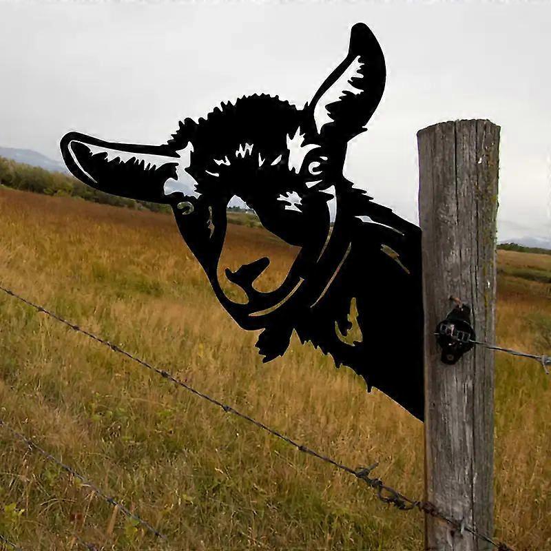 Goat Metal Garden Ornaments for Fences, Home and Outdoor Decor, Yard ...