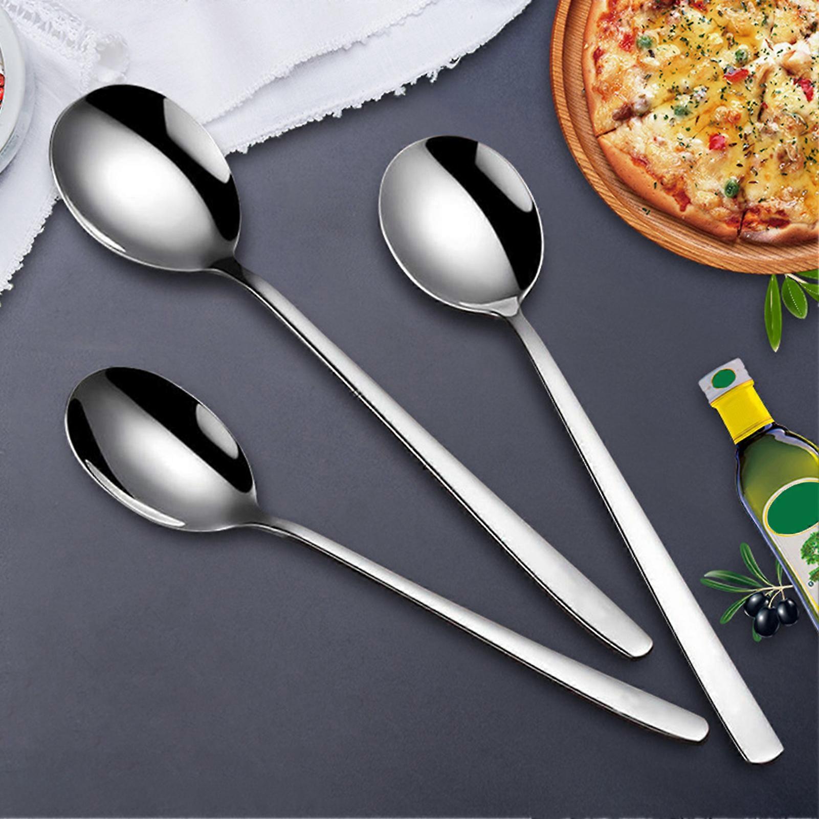 Stainless Steel Soup Spoon Durable Rust-Proof Dessert Tablespoons ...