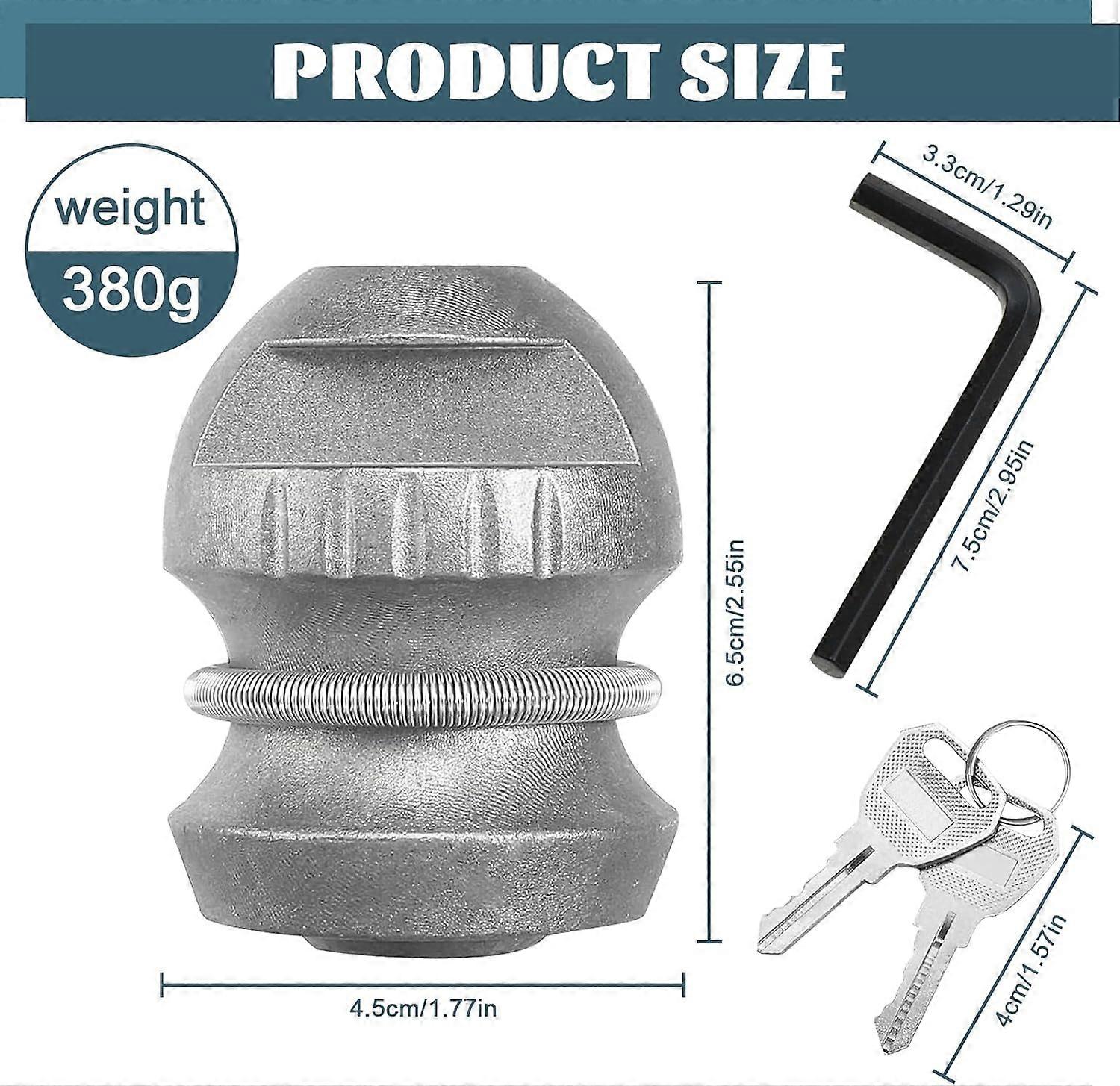 Trailer lock anti theft device for ball hitch trailer hitch ball lock ...