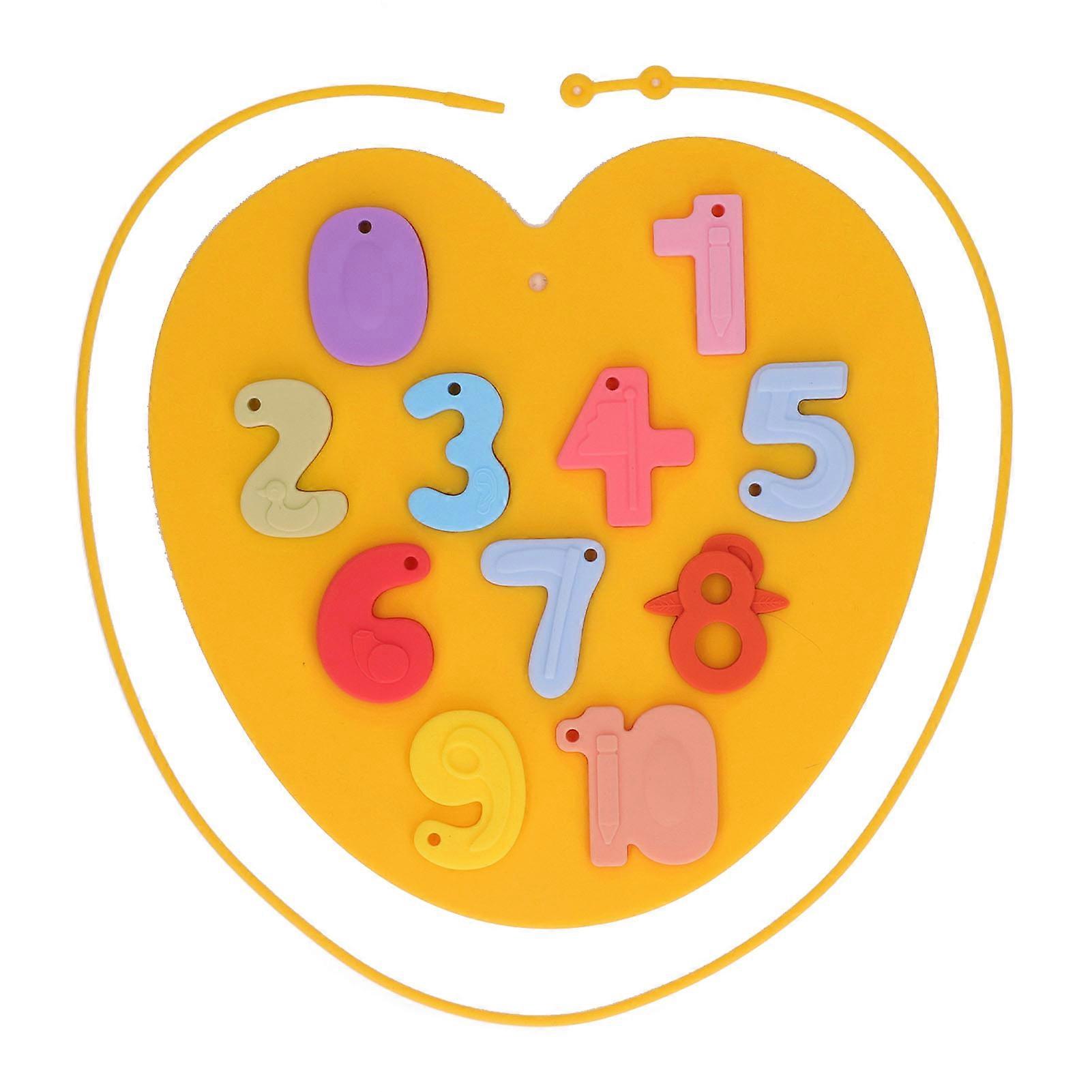 Kids Number Puzzle Board Silicone Educational Early Learning Improve ...