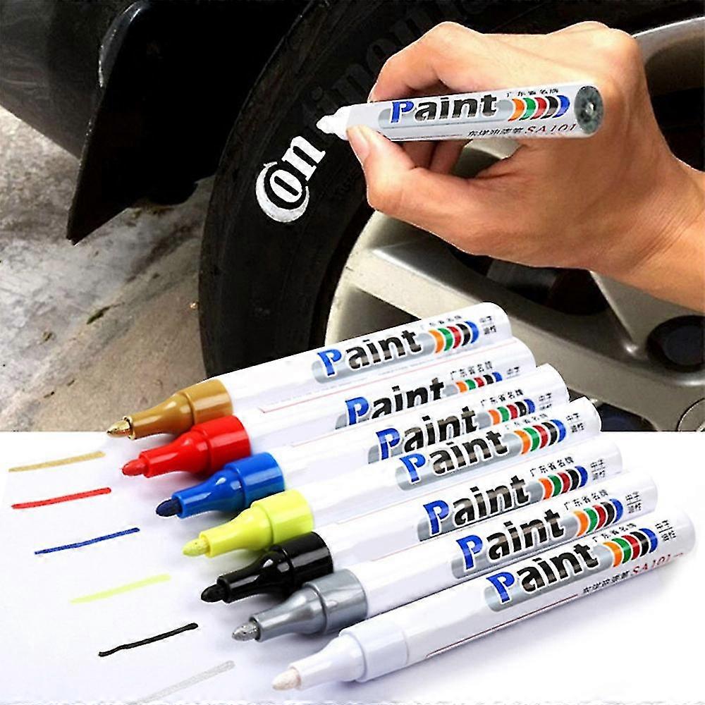 White Waterproof Cars Wheel Tire Oily Mark Pen Auto Rubber Tyre Paint ...