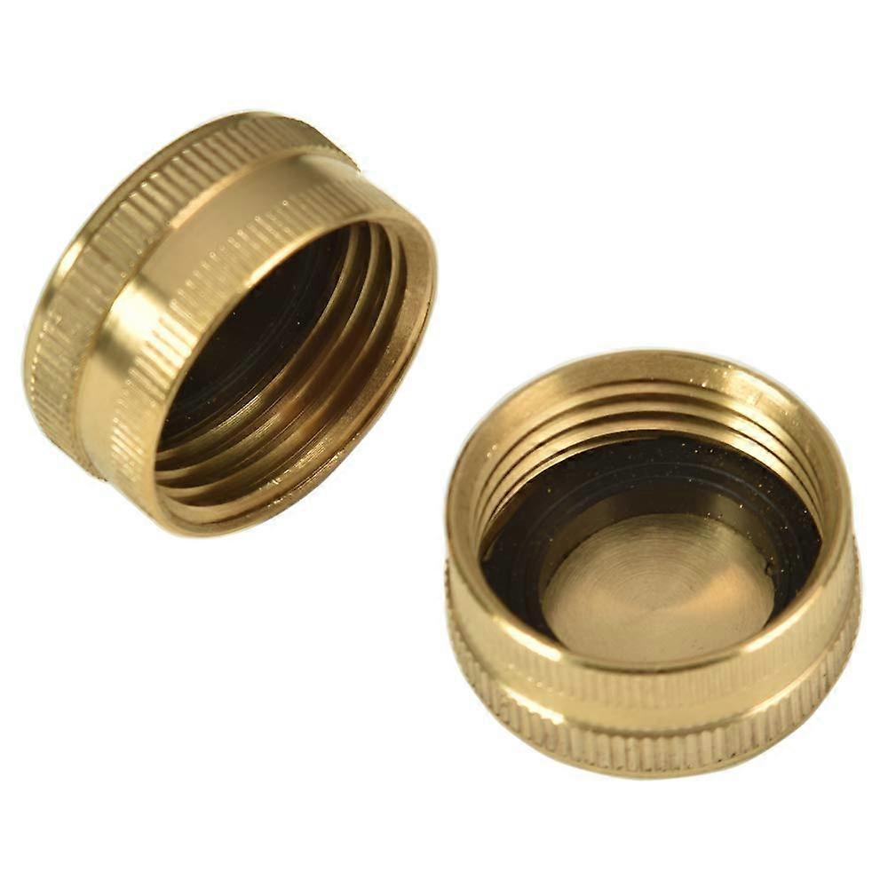 2 Pack 3/4" Brass Garden Hose End Caps with Washers | Fruugo UK