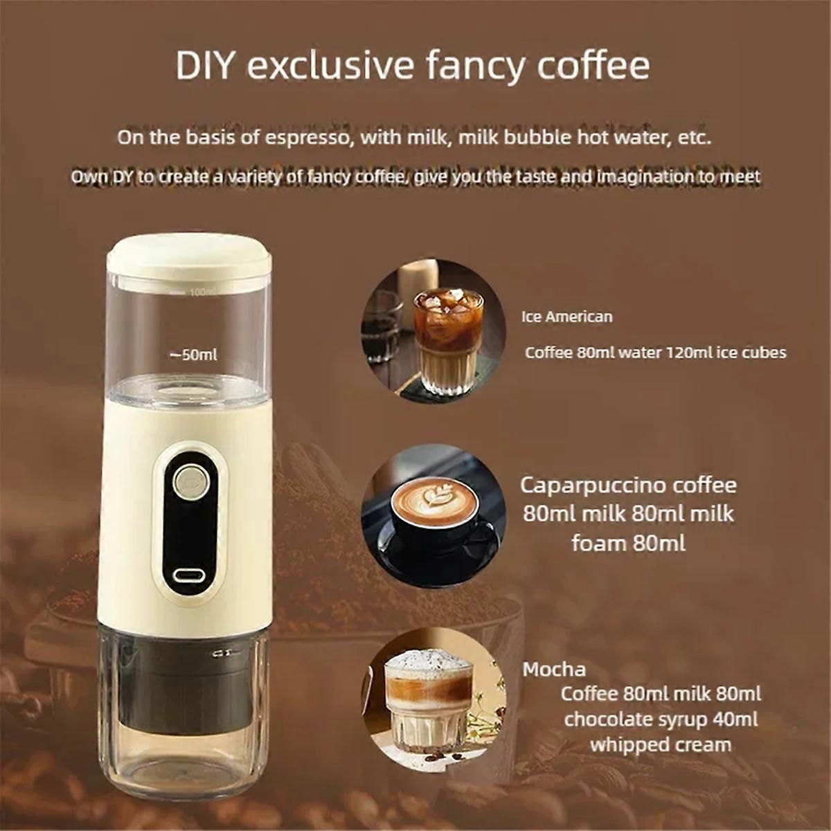 Coffee Machine Wireless Small Portable Coffee Grinder Electric Wireless ...