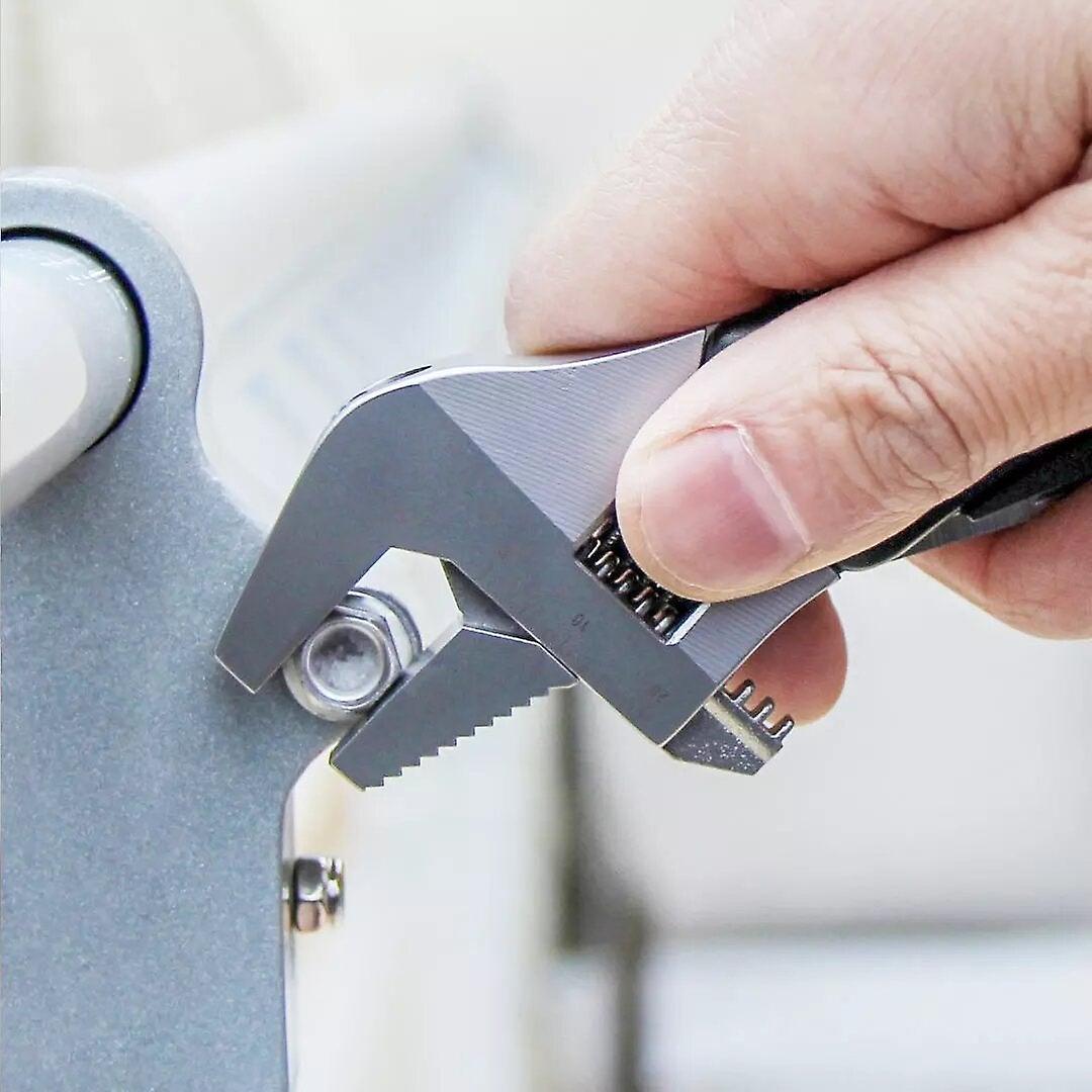 6 In 1 edc multi-tool adjustable wrench pipe spanner screwdriver saw ...