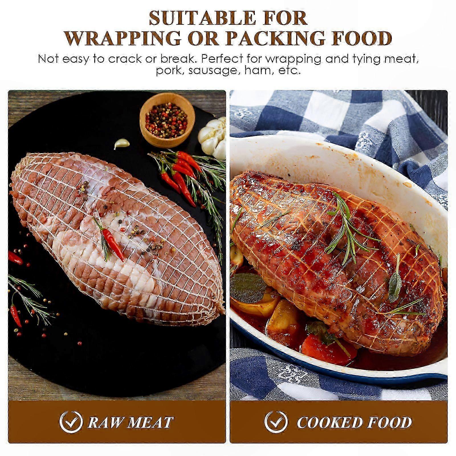 2 Packs of Meat Wrapping Nets, Sausage Netting Rolls, Butcher Cotton ...