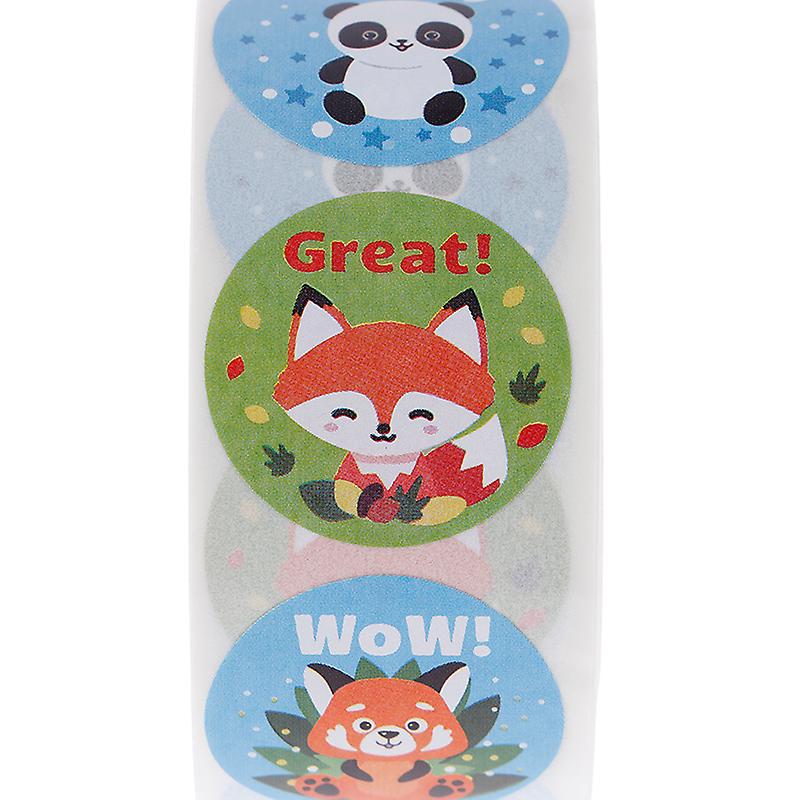 500pcs/roll Teacher Reward Stickers Cute Animal Stickers School ...