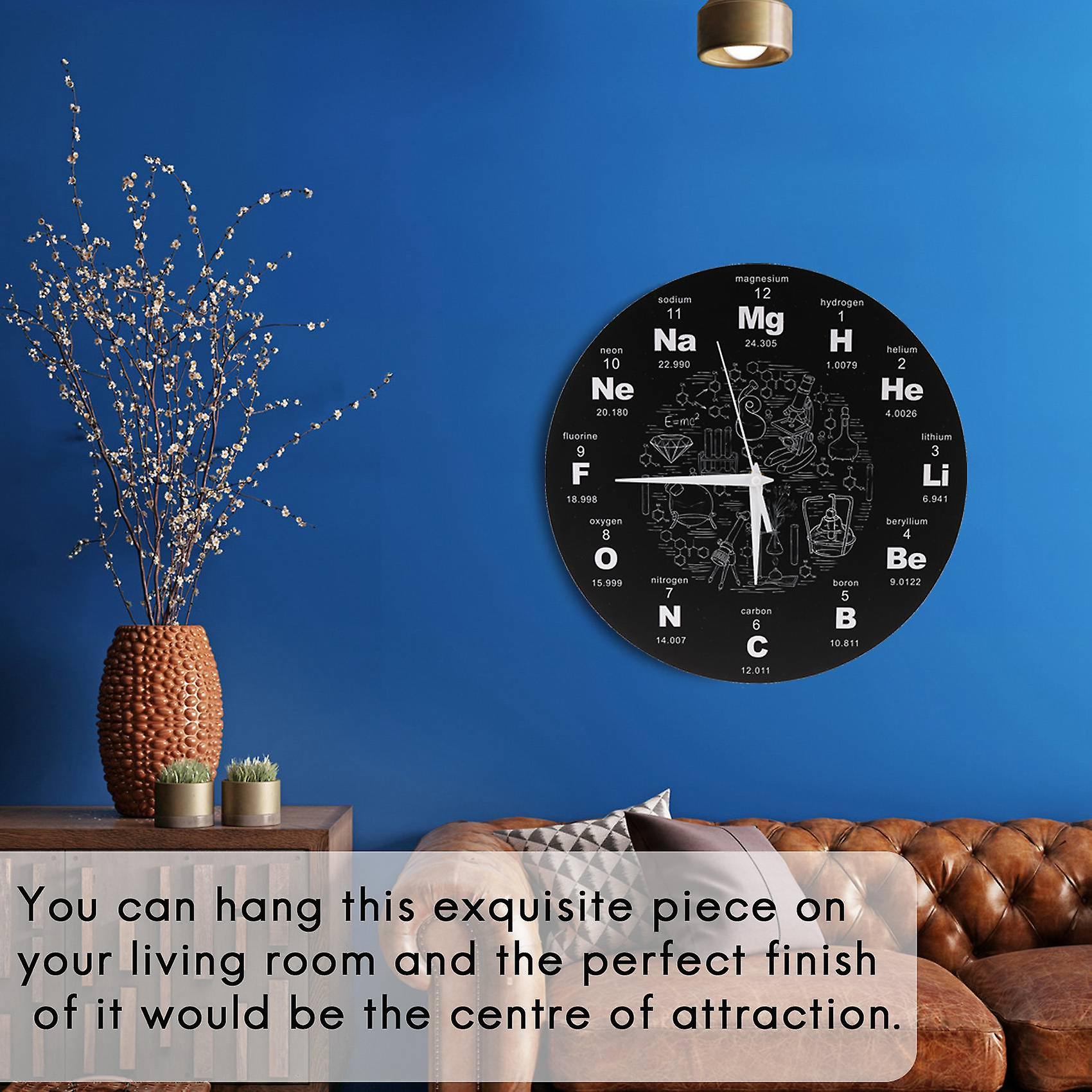 Periodic Table Of Elements Wall Art Chemical Symbols Wall Clock ...