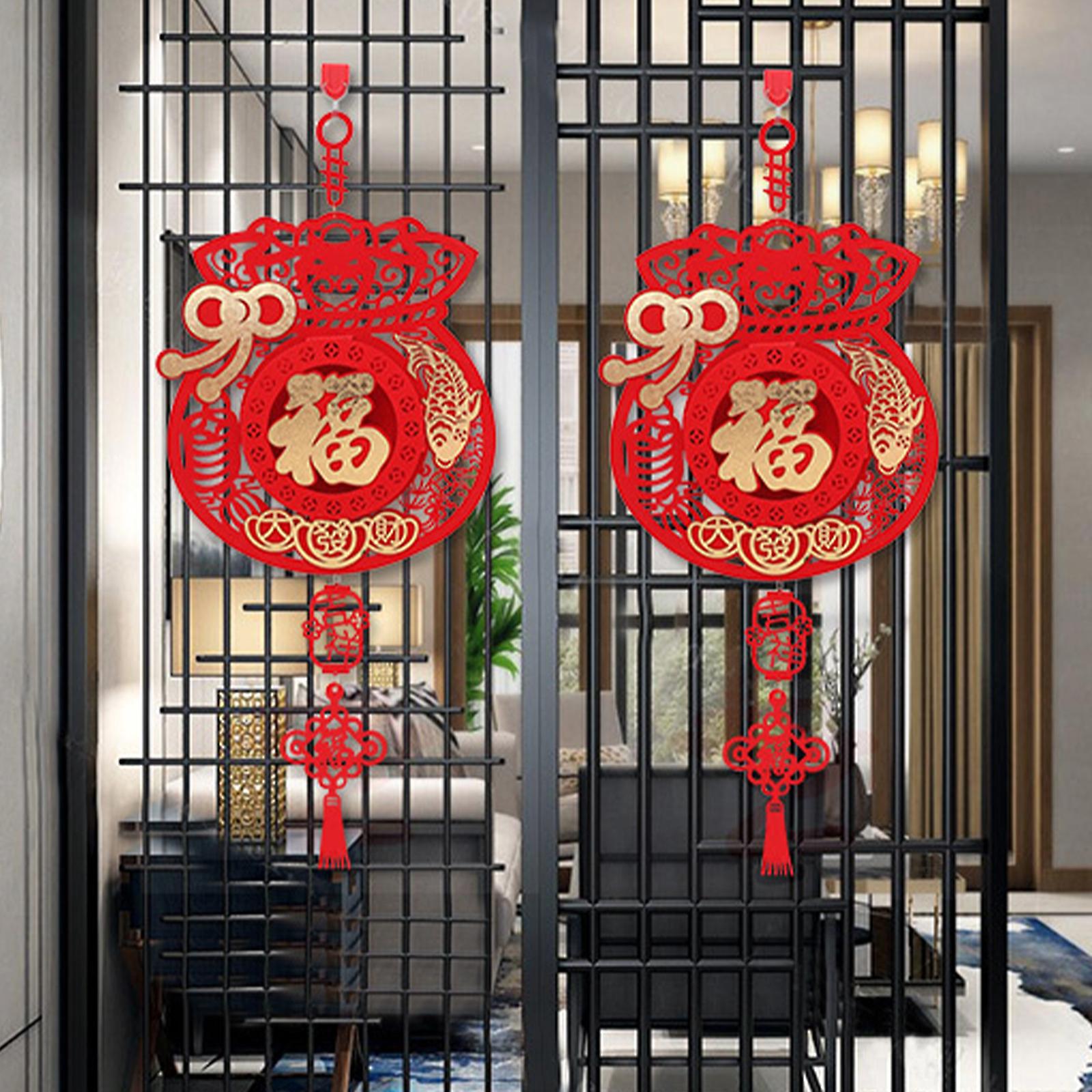 New Year Pendant Fu Luck Decoration Pendants Scene Layout Wall Hanging ...