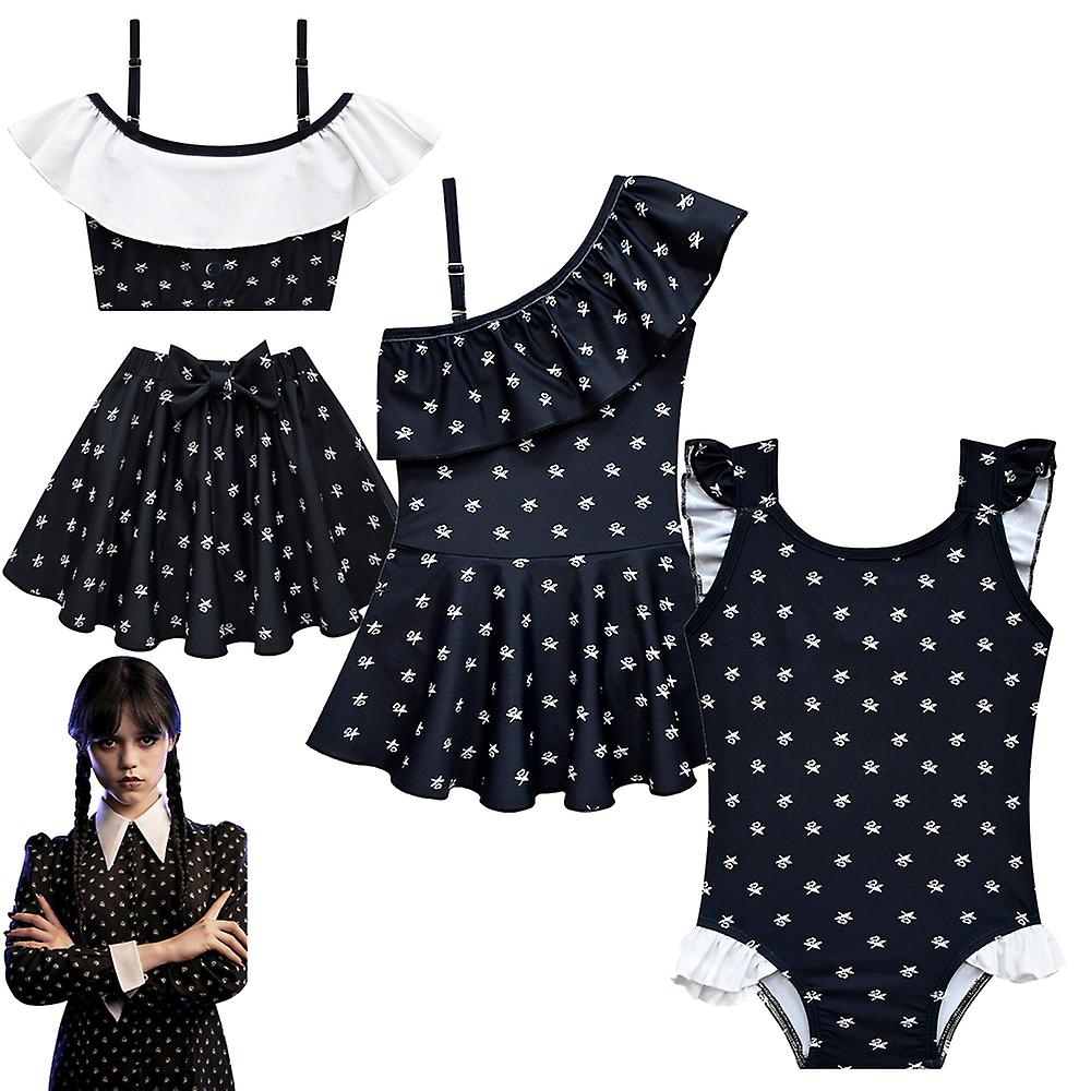Wednesday Addams Girls Swimwear Girls Swimsuit One Piece Children ...
