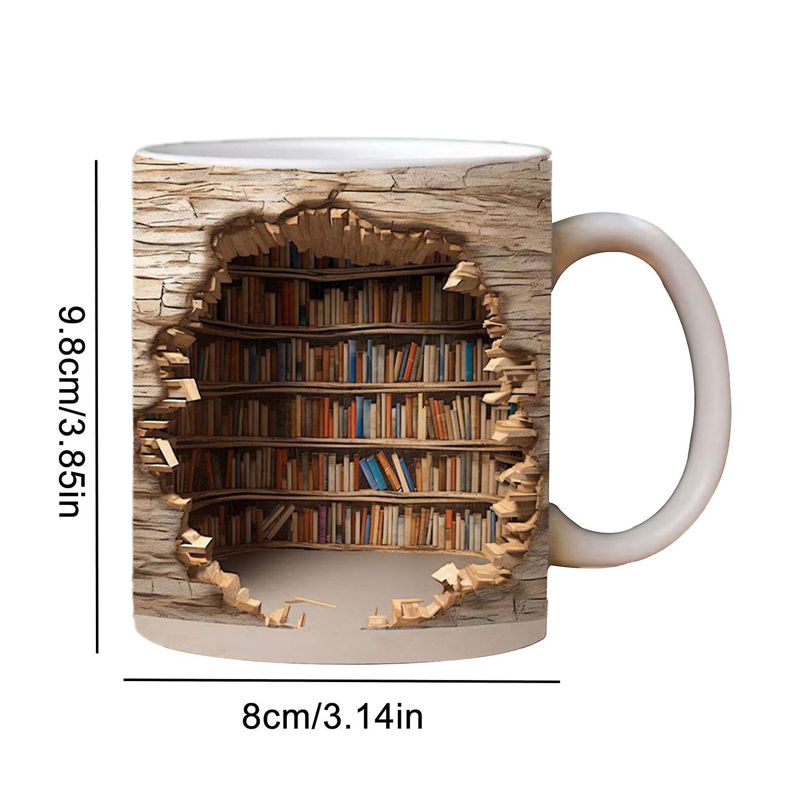 3D Bookshelf MugA Library Shelf Cup | Fruugo UK