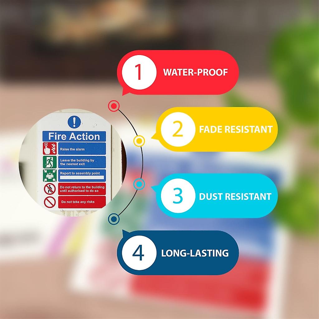 Clear Acrylic Fire Action Notice Sign Fire Extinguishers Sign for ...