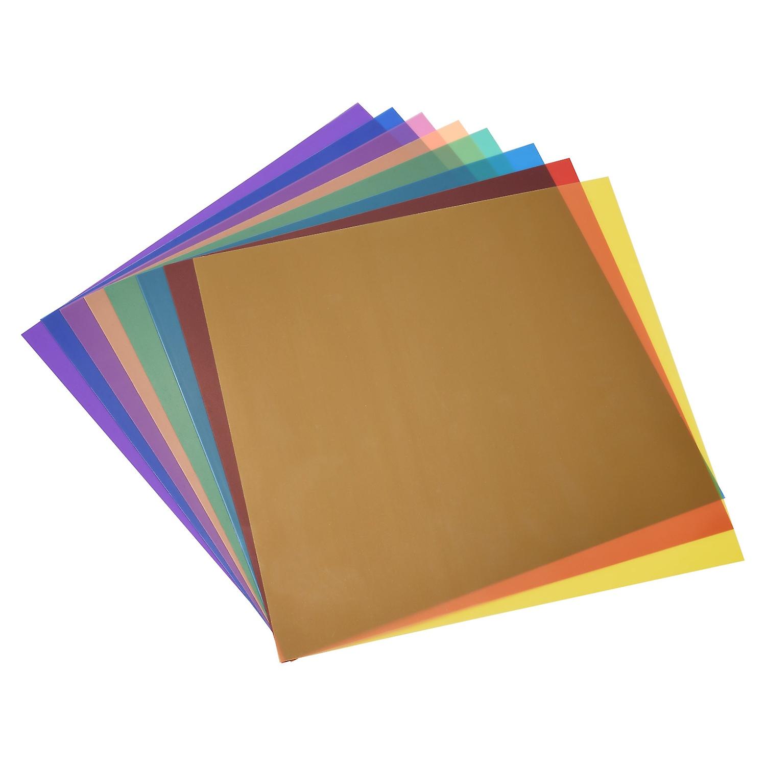 8 Colors/set Transparent Gel Lighting Filter 30 * 30cm/ 12 * 12in ...