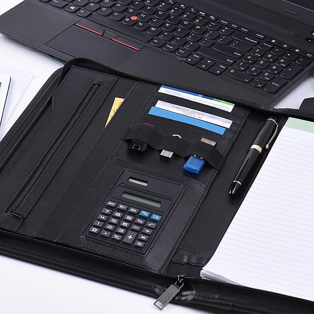 Business Zippered Portfolio Padfolio Folder Document Case Organizer ...