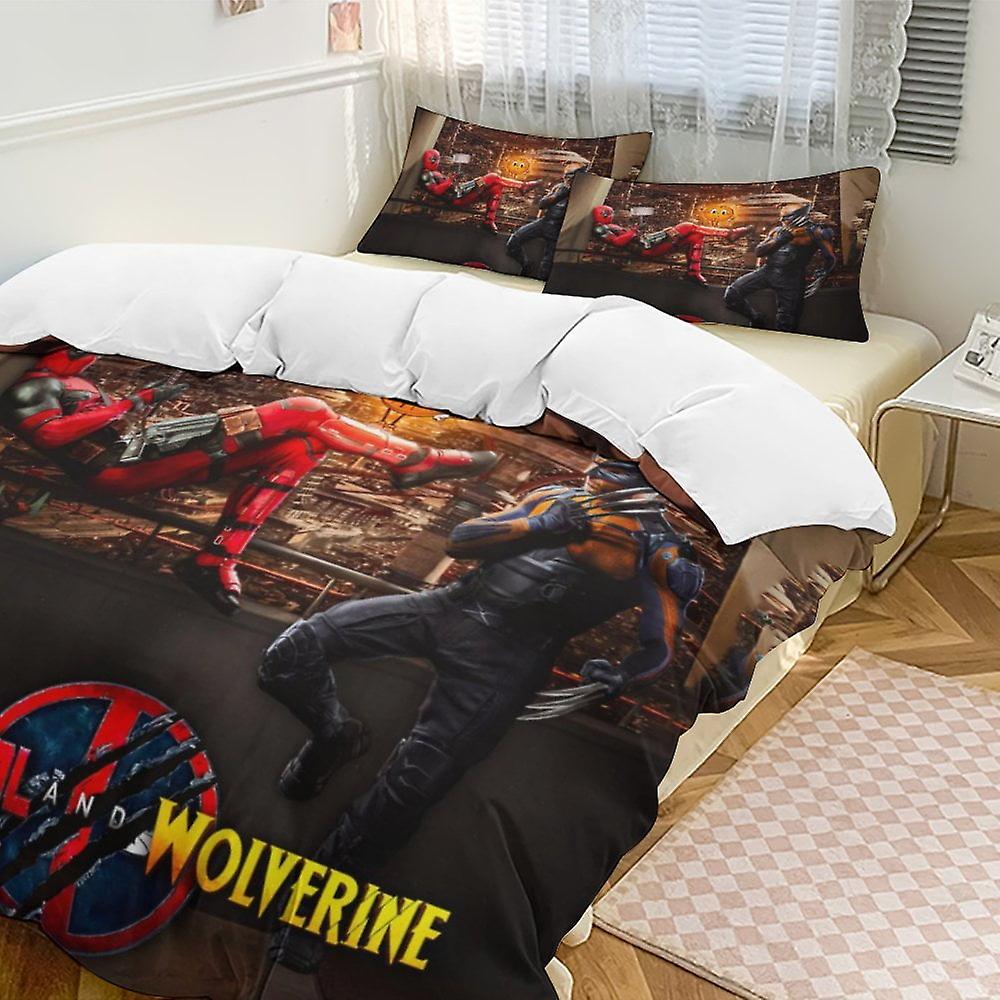 Deadpool Bedding Sets Cute Bed Cover Anime Cartoon 3D Printed ...