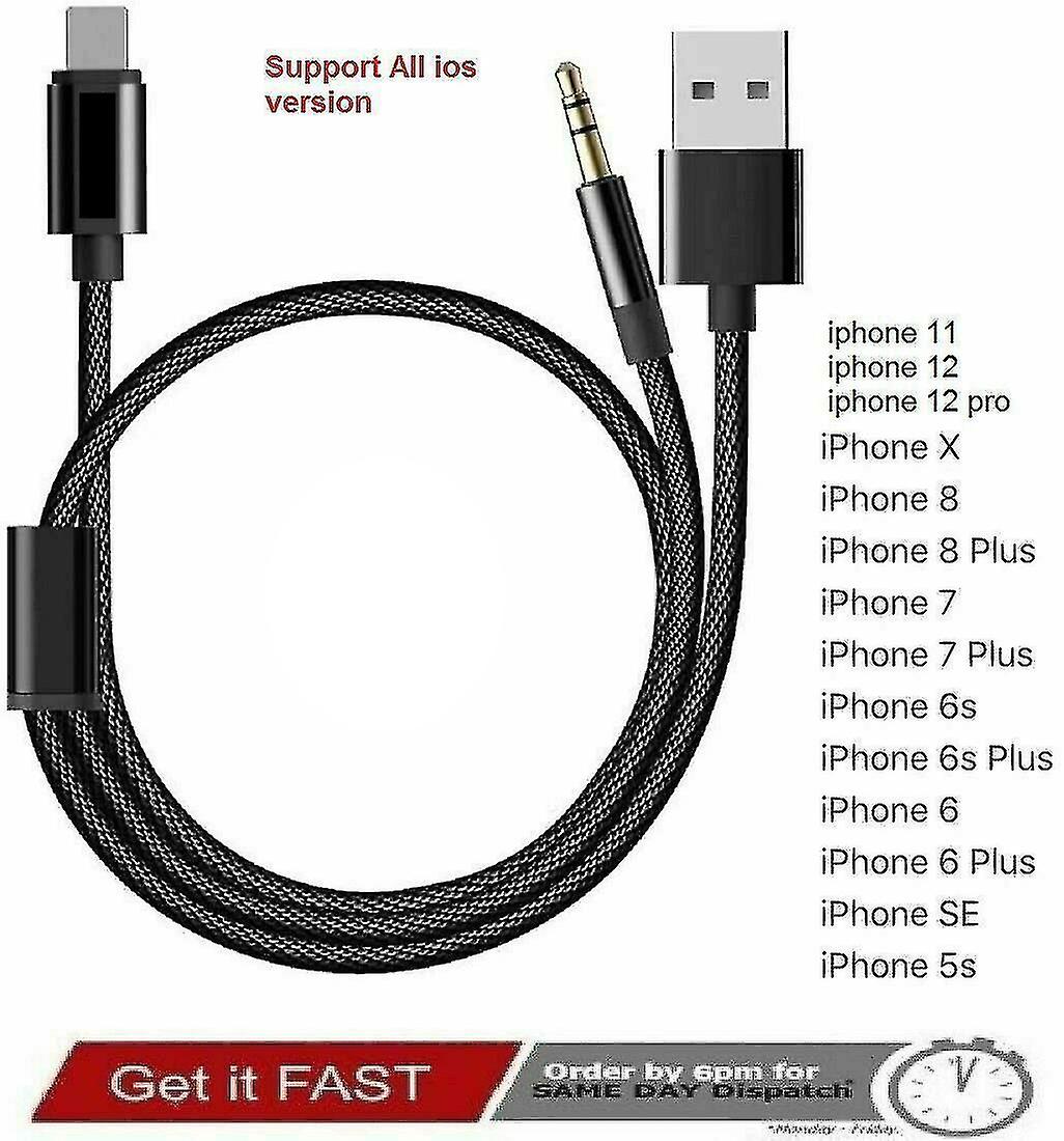 Bmw & Mini Ipod Iphone 6 7 8 X Xs Xr Interface Audio Usb Cable Lead Aux ...