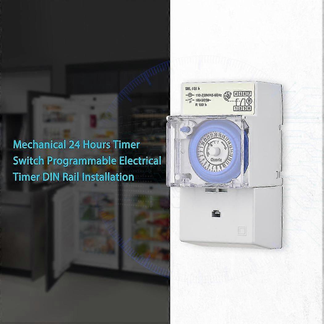 Mechanical 24 Hours Timer Switch Ac 220-240v 15 Minutes Interval 96 ...