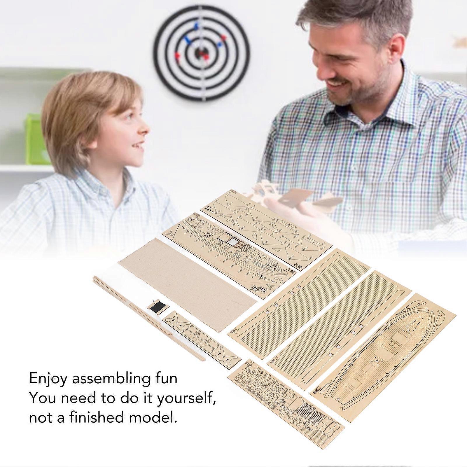 1:130 Wooden Sailboat Kit Intelligence Development Diy Scientific ...