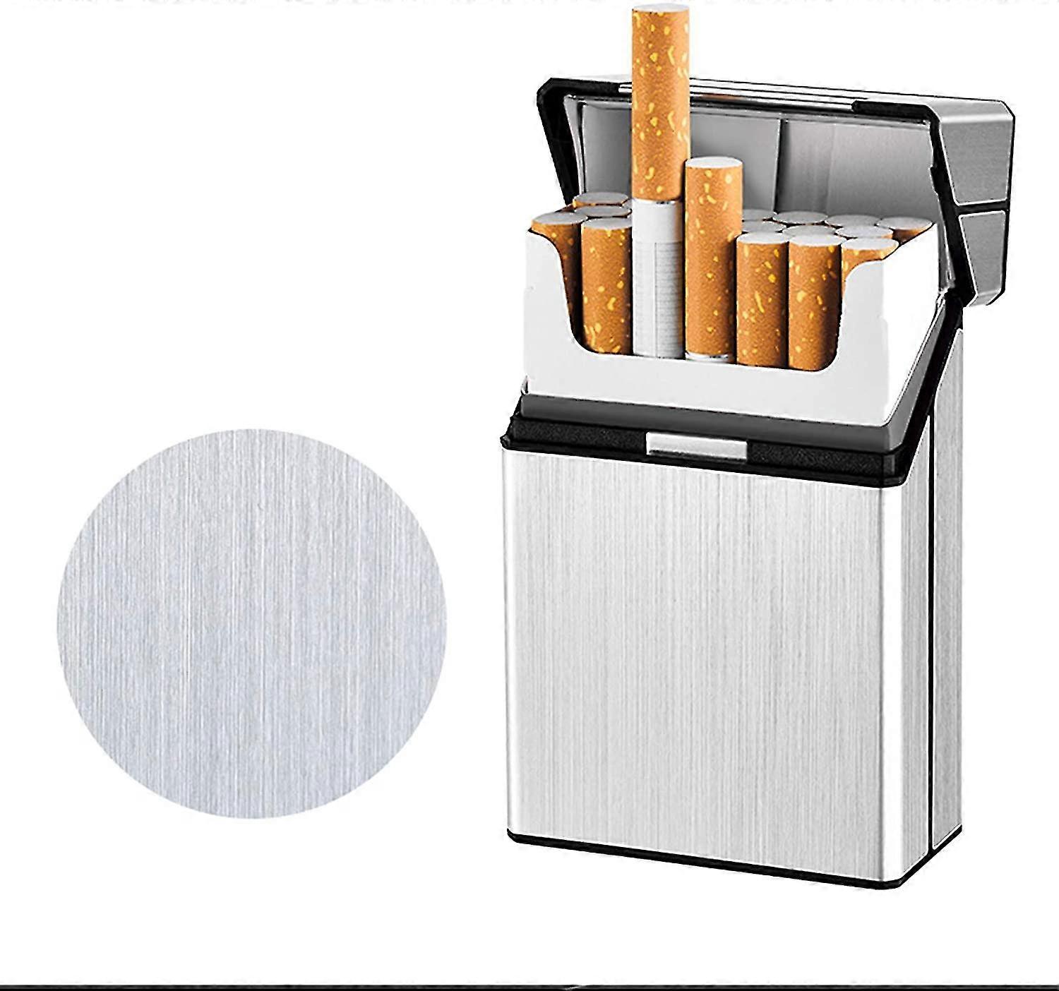 2 Pack Cigarette Cases, Aluminum Cigarette Case Flip Holds 20 ...