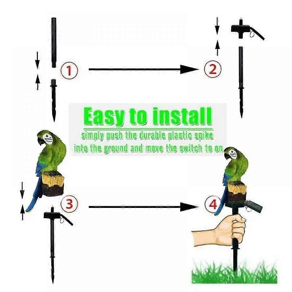 Solar Powered Led Parrot Lawn Light - 1 Pack Parrot Solar Lights ...