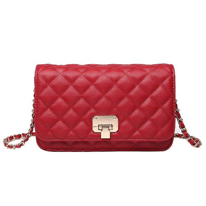 Ladies Leather Shoulder Bag Fashion Clutch Quilted Designer Crossbody ...
