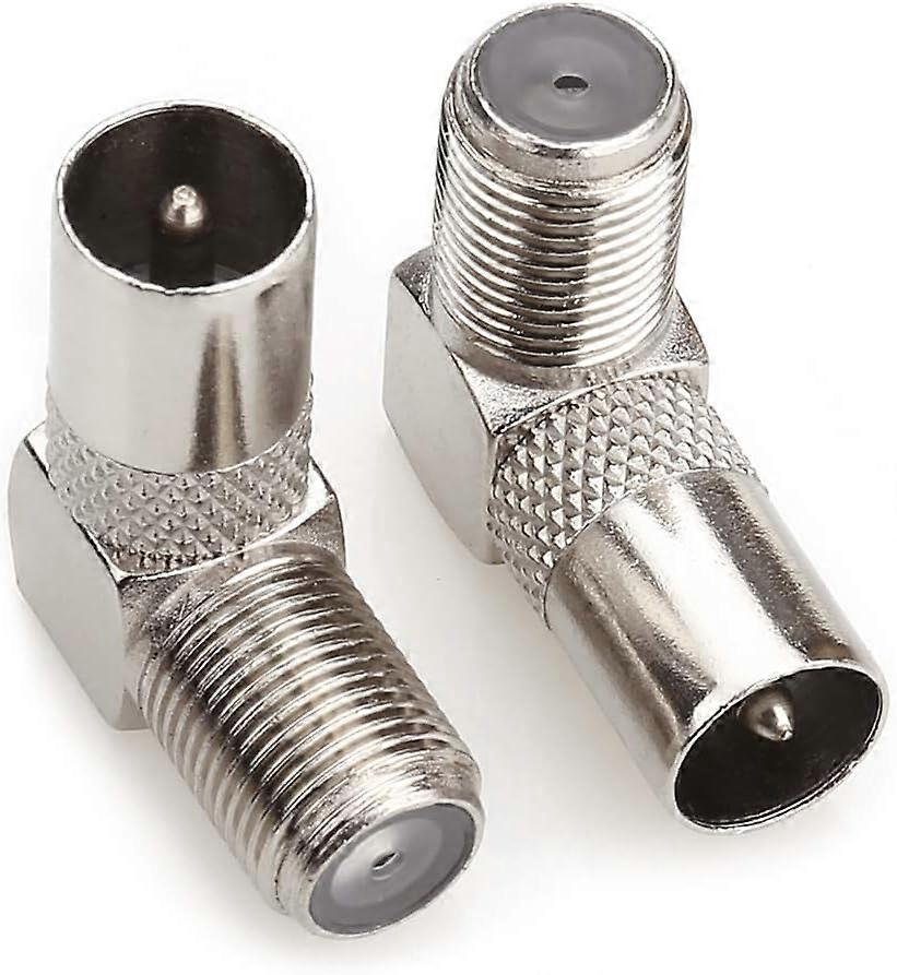 2025,Coaxial Male TV Antenna Plug to F Plug 90 Degree Right Angle ...