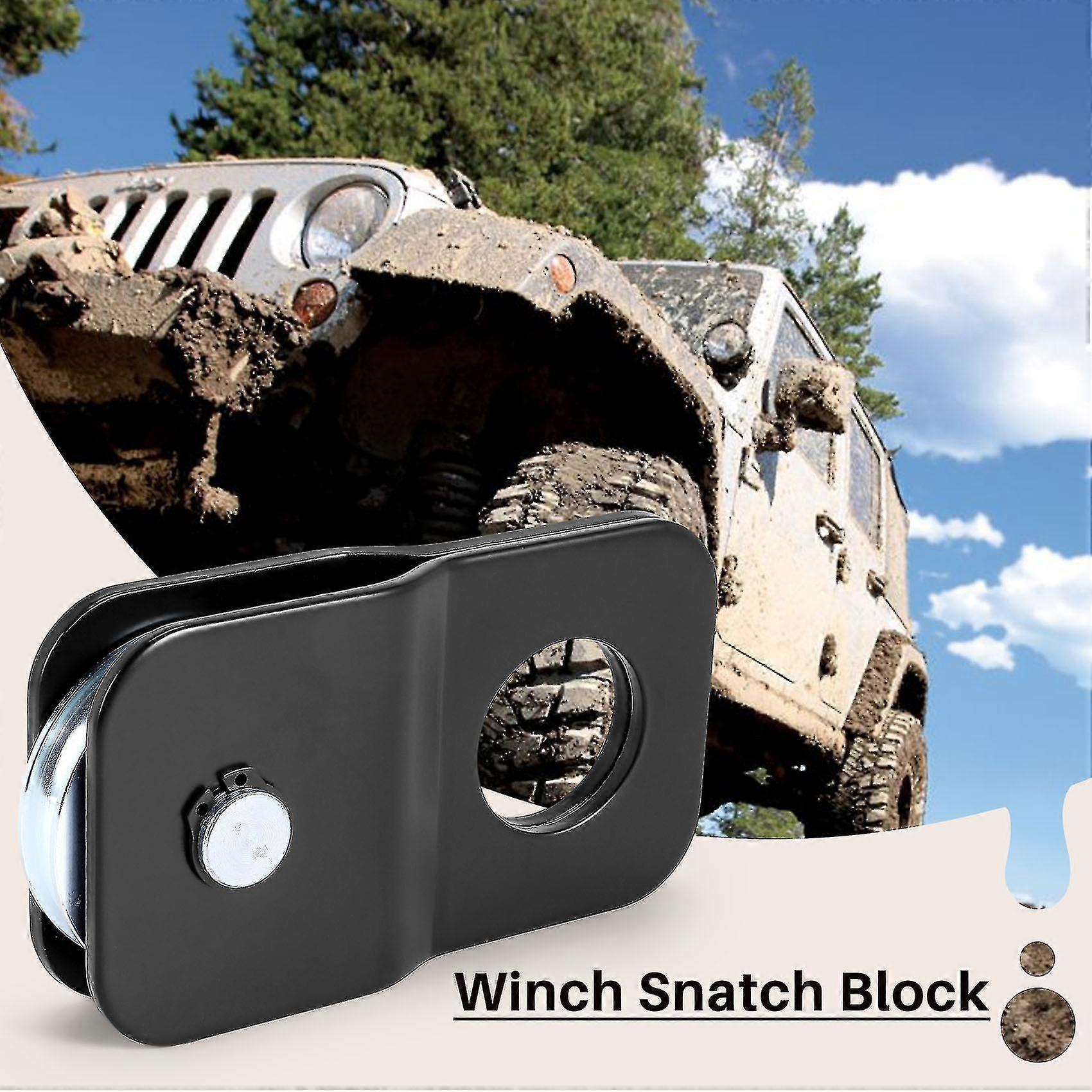 Winch Pulley Block Heavy Duty 4 Ton (8000 Lbs) Moving Pulley Splint ...