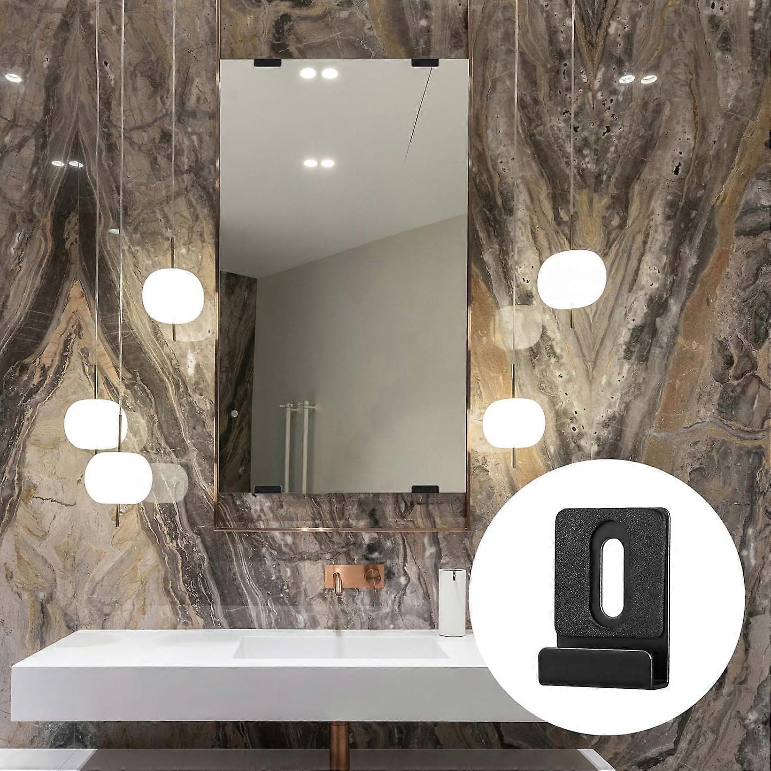 8 Pcs Metal Mirror Clamps Kit, Metal Mirror Clips with Screws Rubber ...