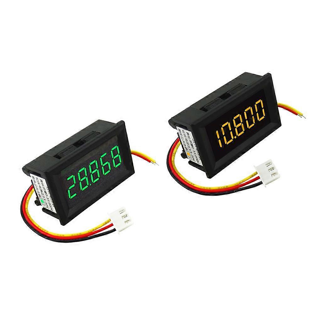 2PCS - DC 3.5-30V 3 Wire LED Digital Display Voltmeter Volt Meter Panel ...