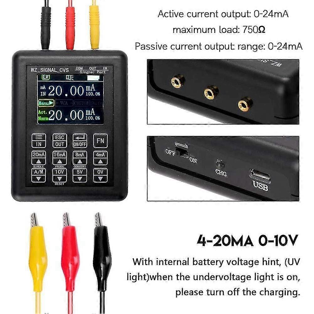 4-20MA 0-10V Adjustable Signal Generator Process Controlling Signal Calibrator Constant Current ...