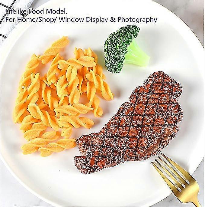 2pcs Simulated Food Steak Artificial Lifelike Steak Fake Cooked Roast ...