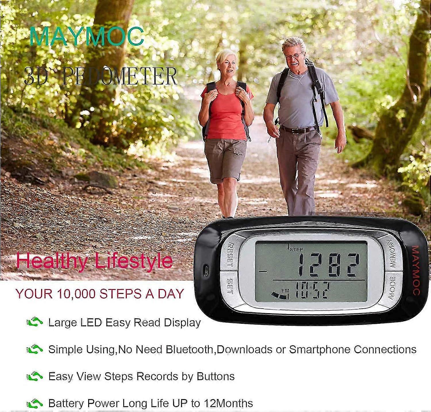 Walking Pedometer - Track Steps Mileage Calories and Active Time ...