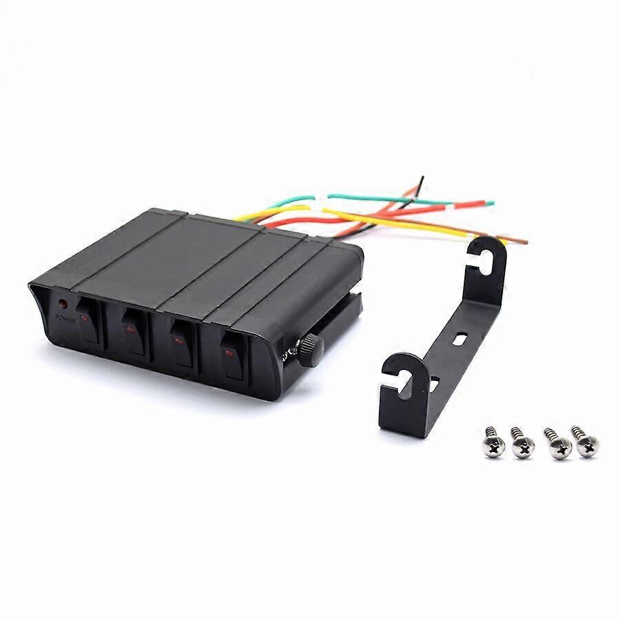 4-Gang 12V Rocker Switch Box [20 Amp Max.] [12 AWG Wires][12 Volt DC ...