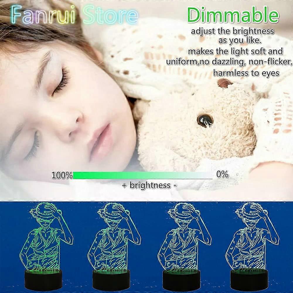 Anime MonkeyDLuffy 16 Colors Change Luffy Zoro Night Light Boys Safe ...