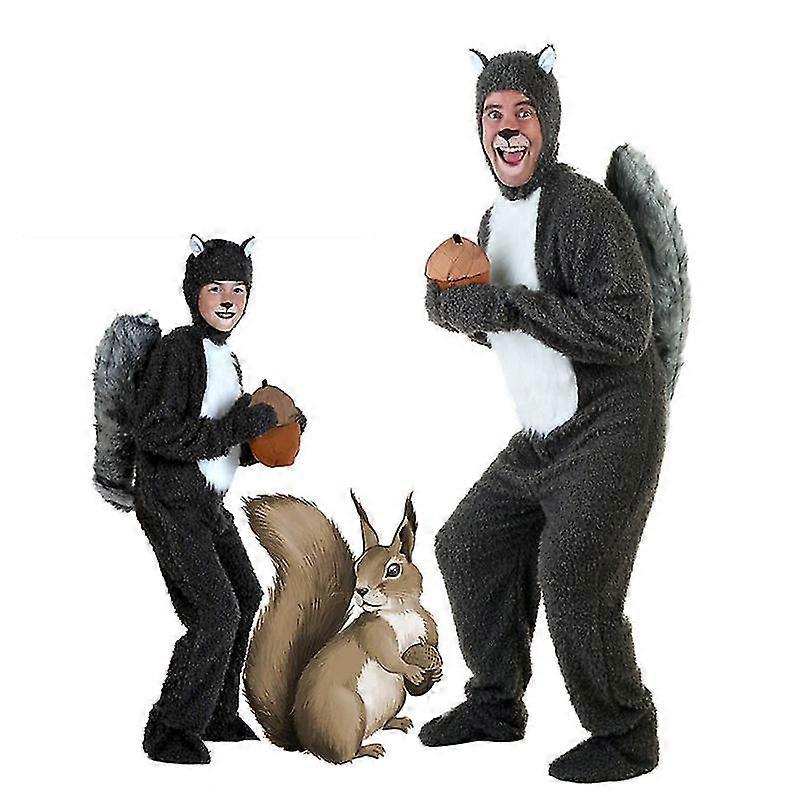 Squirrel Costume Furry Squirrel Costume With Acorn For Adult And ...
