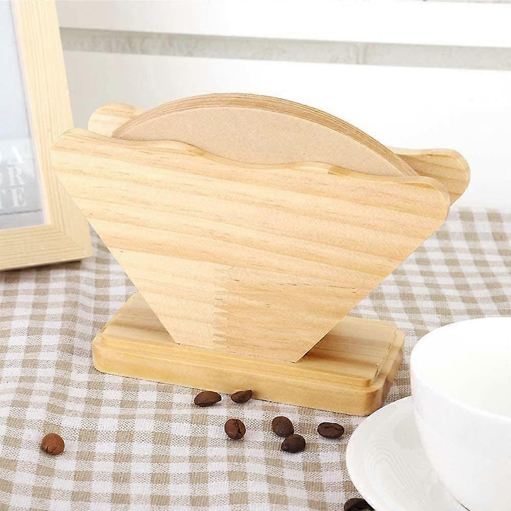 2024Wood Coffee Filter Holder,Coffee Paper Storage Rack,Filter Paper ...