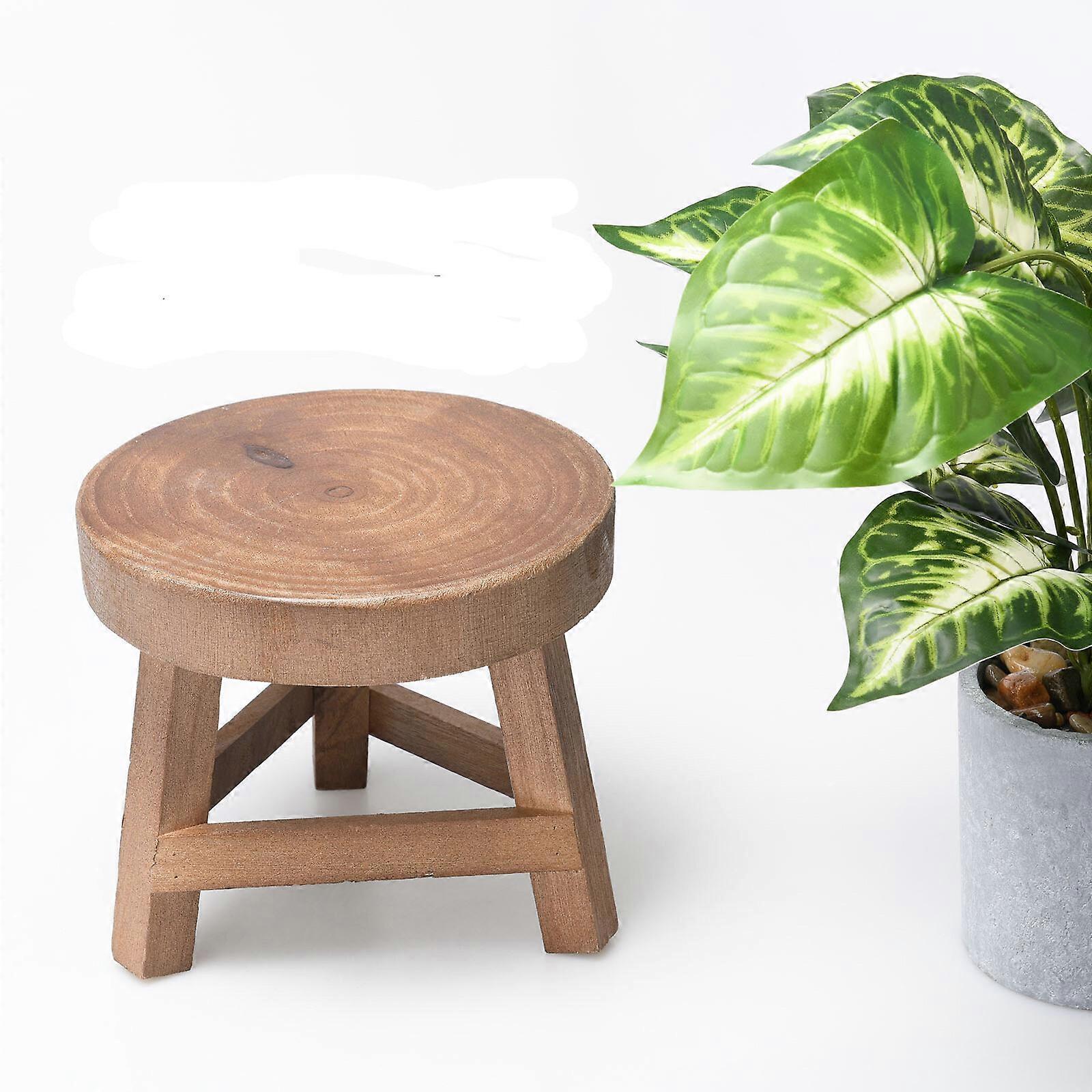 Vintage Wooden Stool for Plants - Eco-friendly Pot Shelf Stand for ...