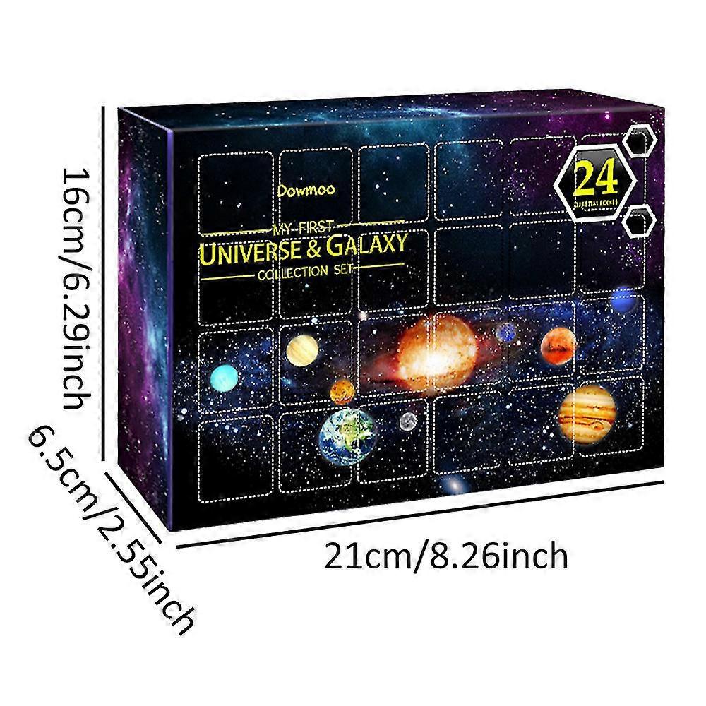 Christmas Party Advent Calendar 24pcs Universe Galaxy Planet Pendant ...