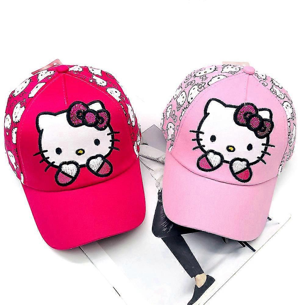 Hello Kitty Baseball Cap Children Kawaii Cartoon Sanrio Sun Visor Trucker Hat Kids Girls ...