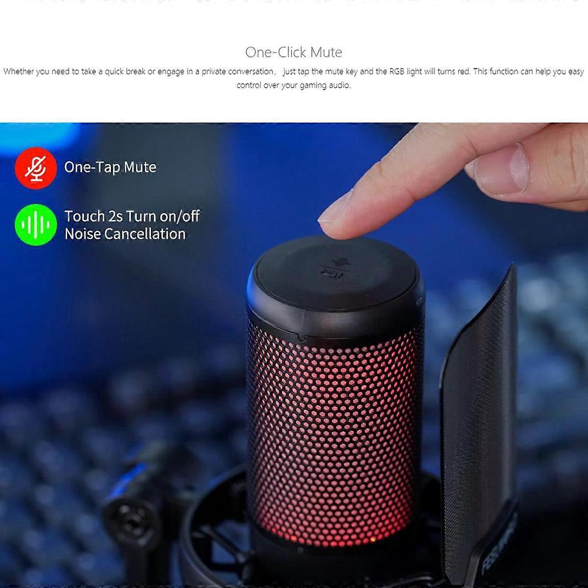 FEELWORLD VM1 USB Condenser Gaming Microphone for Streaming Noise ...