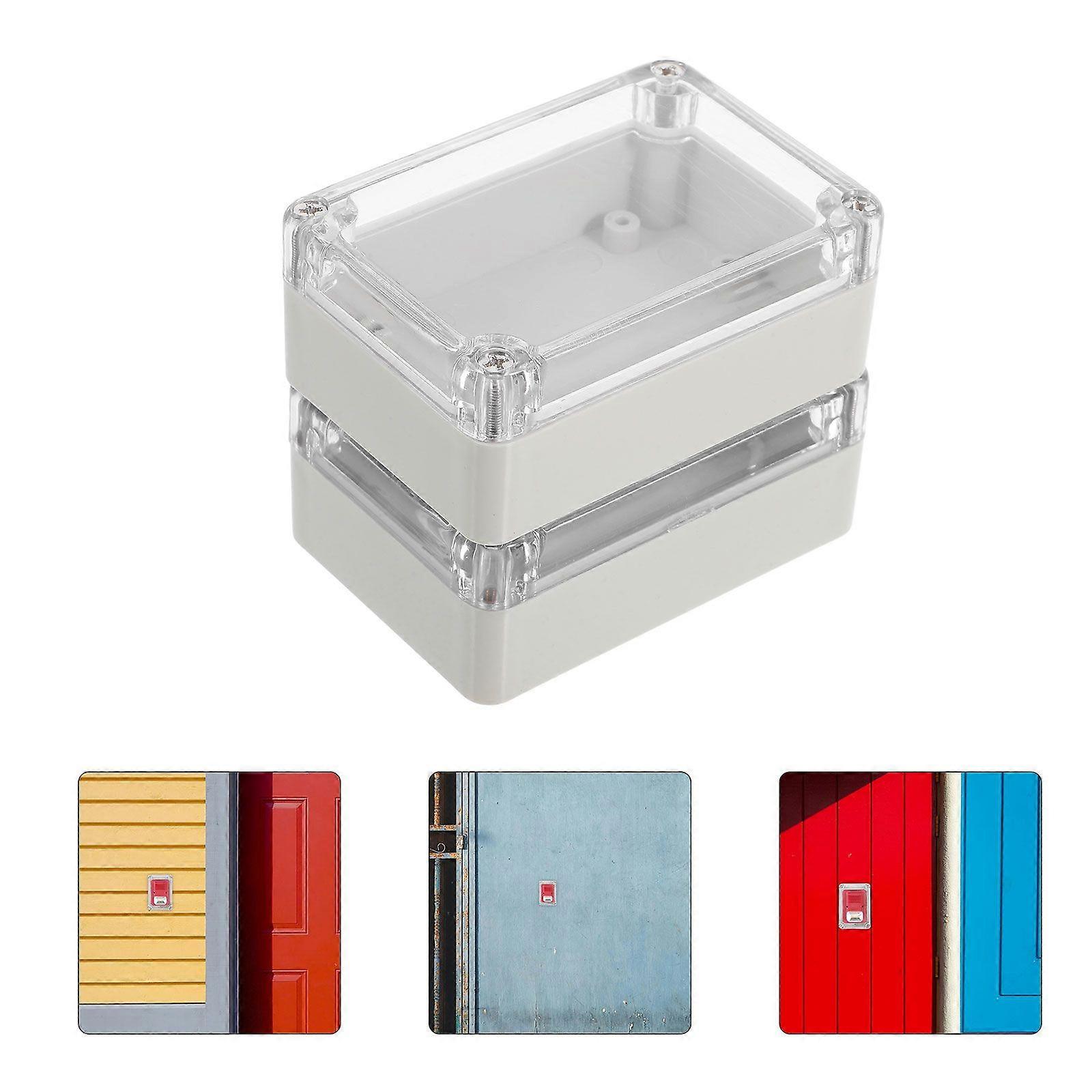 2pcs Clear ABS Project Box Waterproof Electrical Enclosure Box ...