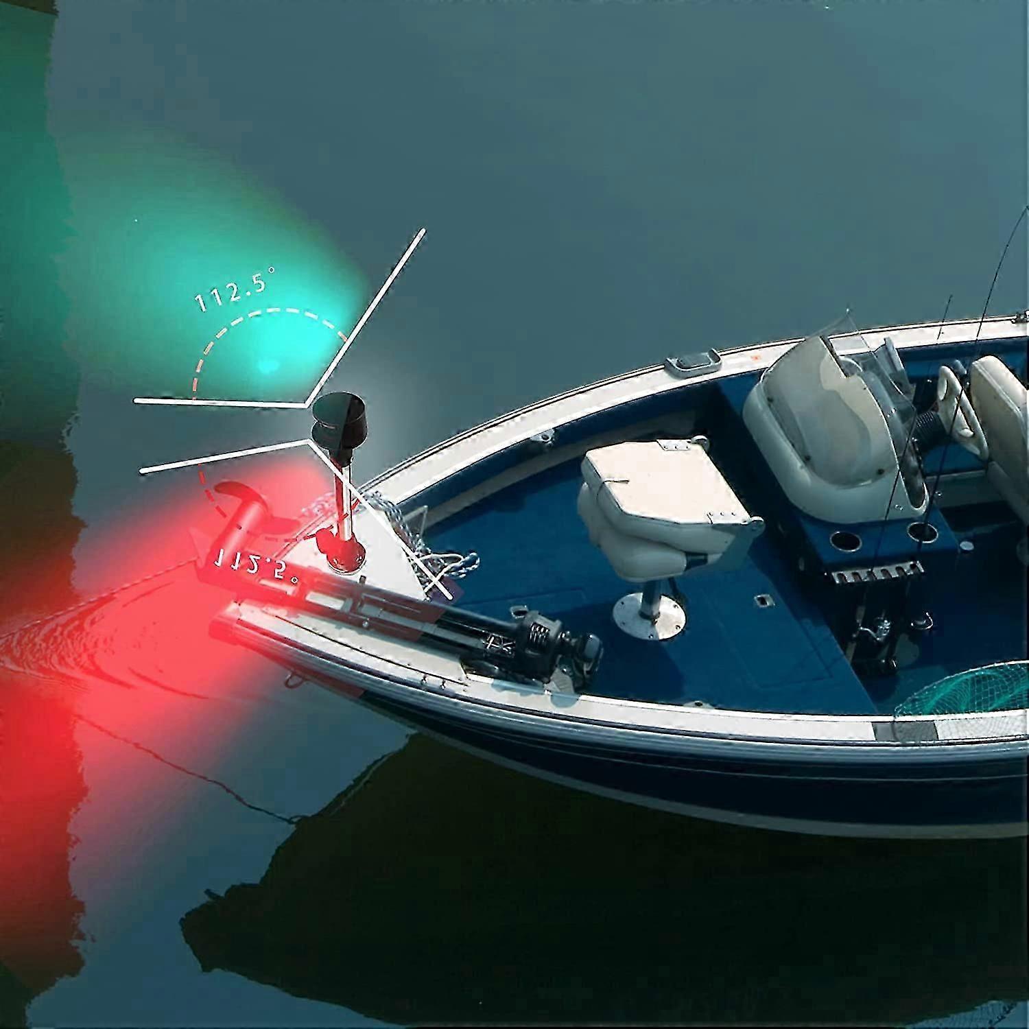 Bow Light LED Boat Navigation Lights Red and Green Bi-Color Light Pole ...