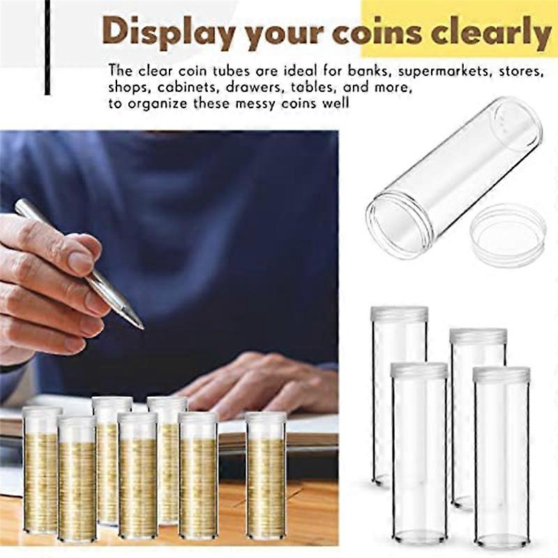30Pieces Coin Storage Tube Penny Coin Tube Coin Organizer | Fruugo UK