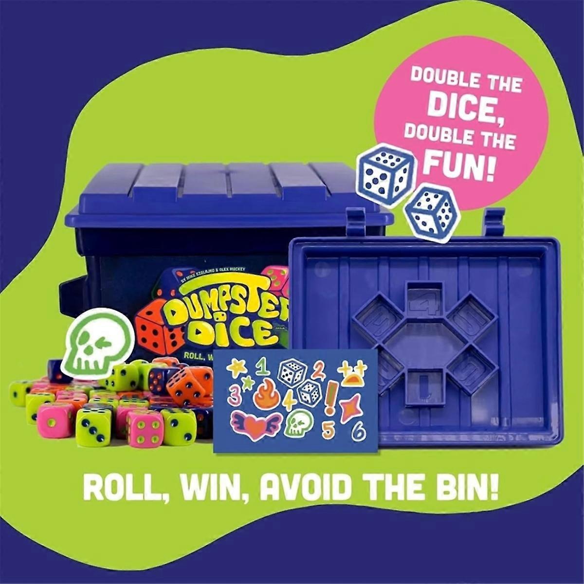 Dumpster Dice Game Family Board Game for 4 Players Fun | Fruugo UK