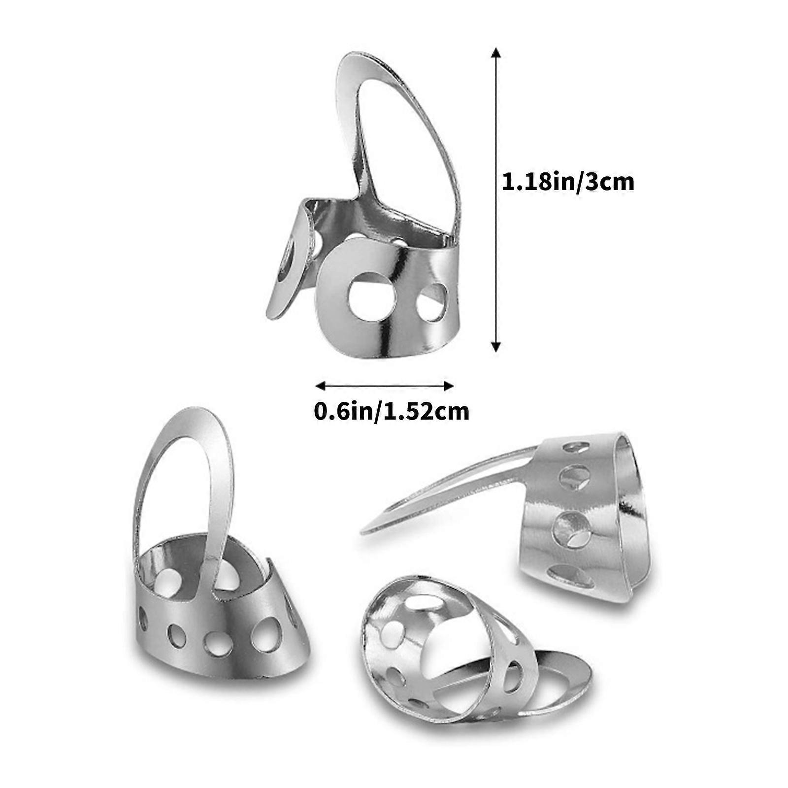 Guitar Plectrums Thumb Finger Picks Silver Guitar Finger Picks ...